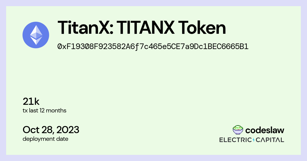 TitanX: TITANX Token | Ethereum - codeslaw